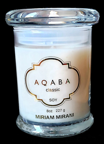 8oz/227g AQABA Classic Soy White Candle in Glass – AQABA